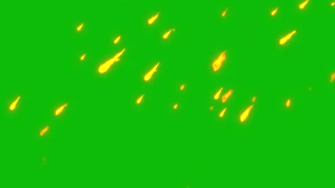 Visual effects, VFX, fire rain falling o... | Stock Video | Pond5