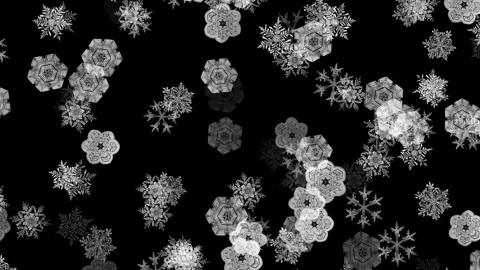 Visual Effects, VFX, snowflakes of vario... | Stock Video | Pond5