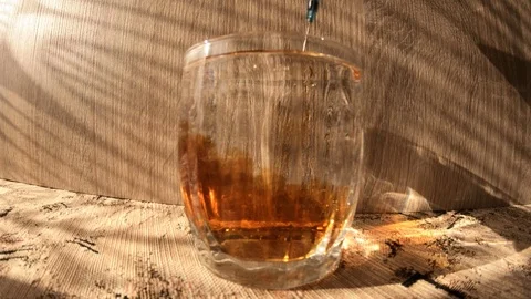 Visual experiment "Iodine and water" | Stock Video | Pond5