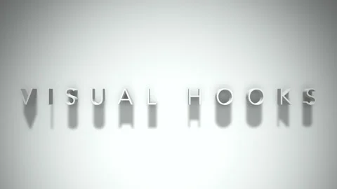 visual hooks 3D title animation white te... | Stock Video | Pond5
