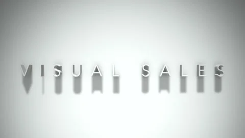 visual sales 3D title animation white te... | Stock Video | Pond5