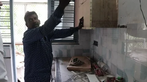 Visuals of live home renovation scene. I... | Stock Video | Pond5