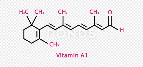 Vitamin A1 chemical formula. Vitamin A1 structural chemical formula ...
