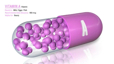 Vitamin A - Animated Vitamin Capsule Co... | Stock Video | Pond5
