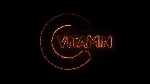 Vitamin C with Neon Animation on black b... | Stock Video | Pond5