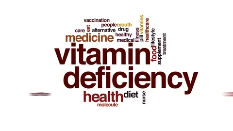 Vitamin deficiency animated word cloud, ... | Stock Video | Pond5