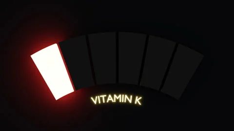 Vitamin K level abstract scale. Food val... | Stock Video | Pond5