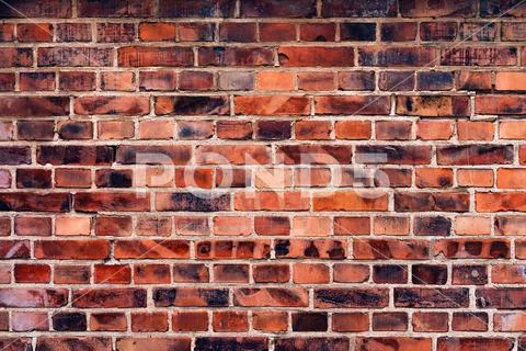 Vitrified rustic clinker brick wall tile pattern as background ...