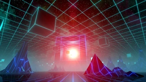 VJ 80's Synthwave Style | Stock Video | Pond5