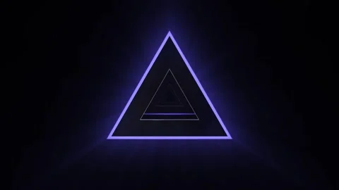 VJ Abstract Blue Triangle Neon laser lig... | Stock Video | Pond5
