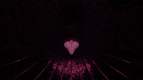 VJ Loop - 3D Purple Heart Rolling Along ... | Stock Video | Pond5