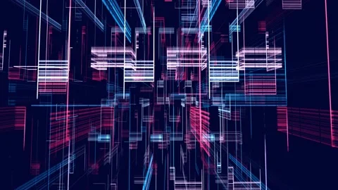 vj loop abstract sci-fi bg glow particle... | Stock Video | Pond5