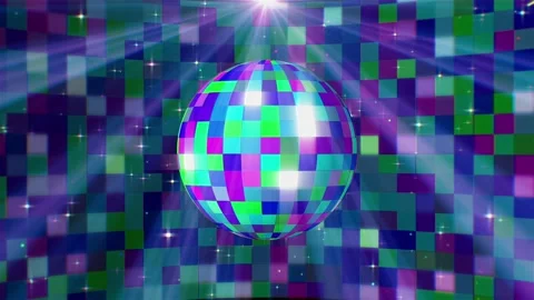VJ Loop of Neon Disco Ball with Spotligh... | Stock Video | Pond5