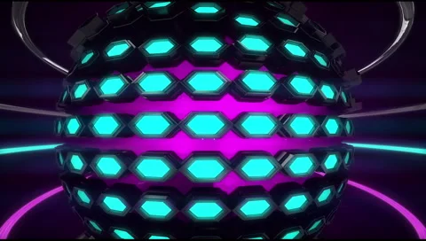 VJ Loop Neon Metal grid on fast Beat dro... | Stock Video | Pond5