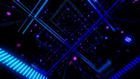 Vj loop neon room. Night club bright neo... | Stock Video | Pond5
