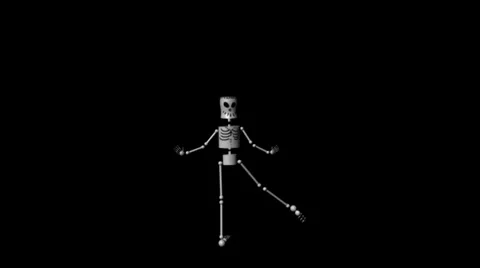 VJ LOOP Skeleton Dance 2 | Stock Video | Pond5