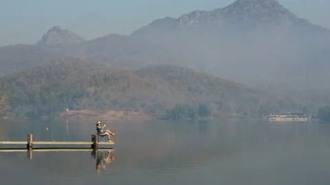 Vlogger content creator rear back view r... | Stock Video | Pond5