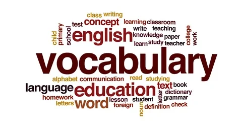 Vocabulary therapy animated word cloud, ... | Stock Video | Pond5