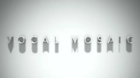 vocal mosaic 3D title animation white te... | Stock Video | Pond5