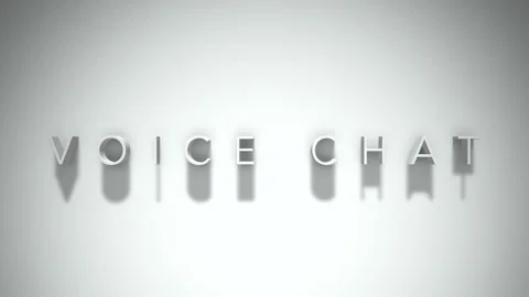 voice chat 3D title animation with shado... | Stock Video | Pond5