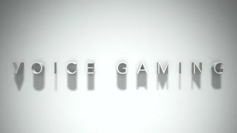voice gaming 3D title animation white te... | Stock Video | Pond5