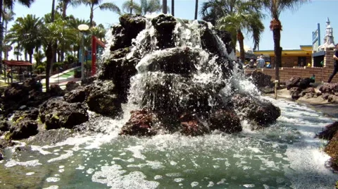 Volcanic Oasis: Bubbling Water Feature A... | Stock Video | Pond5