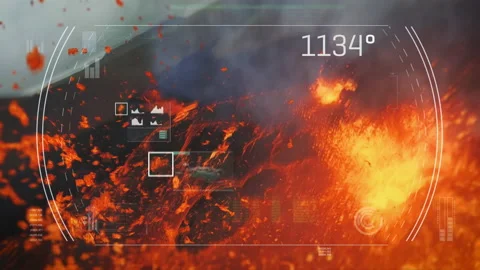 Volcano Climate Crisis Analysis, tempera... | Stock Video | Pond5