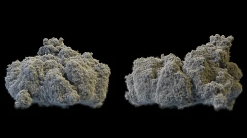 Volcano eruption, a cloud of gray smoke,... | Stock Video | Pond5