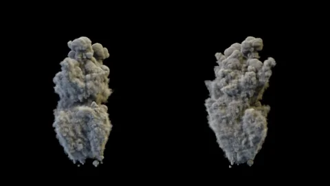 Volcano eruption, a cloud of gray smoke,... | Stock Video | Pond5