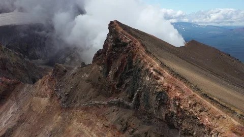 Volcano Eruption, Crater Mist in Kamchat... | Stock Video | Pond5