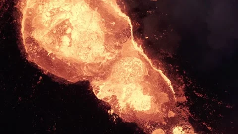 Volcano Lava Eruption Up-Close Brilliant... | Stock Video | Pond5