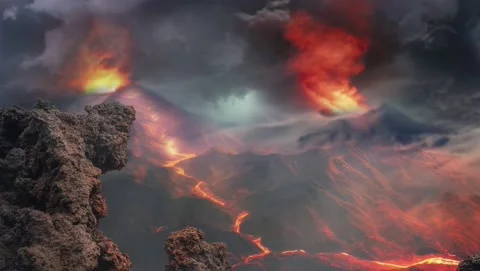 Erupting Volcano Drawing Stock Videos – Royalty-Free HD & 4K Videos