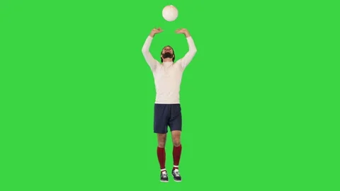 Volleyball player walking and bouncing a... | Stock Video | Pond5