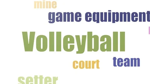 Volleyball Word Cloud Animated Isolated ... | Stock Video | Pond5
