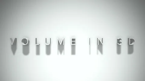 volume in 3d 3D title animation white te... | Stock Video | Pond5