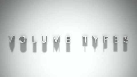 volume types 3D title animation white te... | Stock Video | Pond5