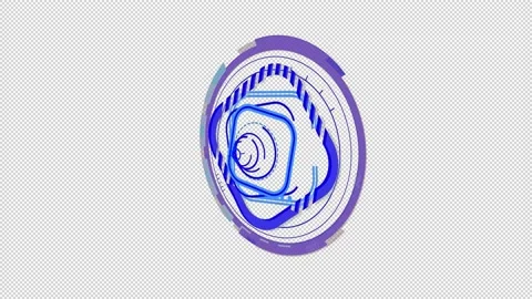 Volumetric circle HUD element animation ... | Stock Video | Pond5