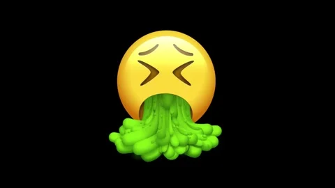 Vomiting Face Emoji Animated Transparent... | Stock Video | Pond5