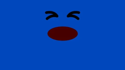 vomiting reaction expression on blue bac... | Stock Video | Pond5