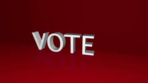 Vote in 3d text animation | Stock Video | Pond5