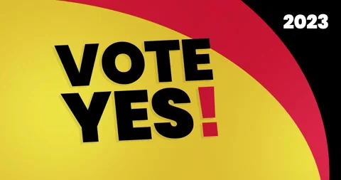 Vote Yes 2023 slide in text with glitch ... | Stock Video | Pond5