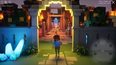 Voxel Metaverse Video Game | Stock Video | Pond5