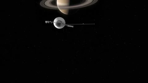 Voyager 1 Heading Towards Saturn with Ri... | Stock Video | Pond5