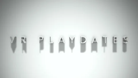 vr playdates 3D title animation white te... | Stock Video | Pond5