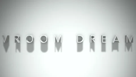 vroom dream 3D title animation with shad... | Stock Video | Pond5