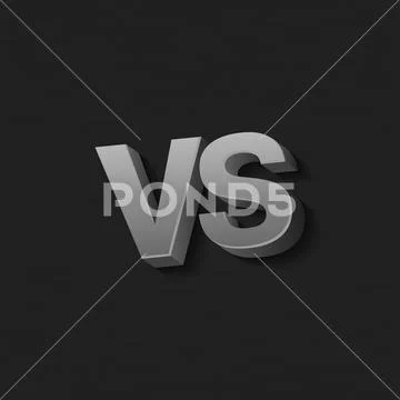 VS letters on dark black background. Versus Vector Illustration ...