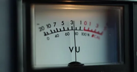 VU Meter of Analog Audio Player. Listeni... | Stock Video | Pond5