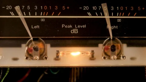 VU meter displaying a representation of ... | Stock Video | Pond5