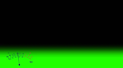 Vu meter on a green screen lower thirds | Stock Video | Pond5