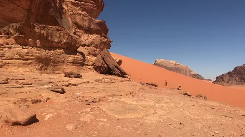 Wadi Rum, Jordan - red sand in the deser... | Stock Video | Pond5